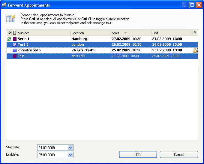 seliSoft - OOF-Admin - Forward Appointments